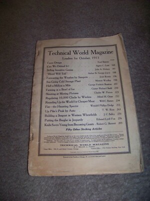 October 1913 Technical World Magazine Agnes C. Laut Monroe Woolley J C ...