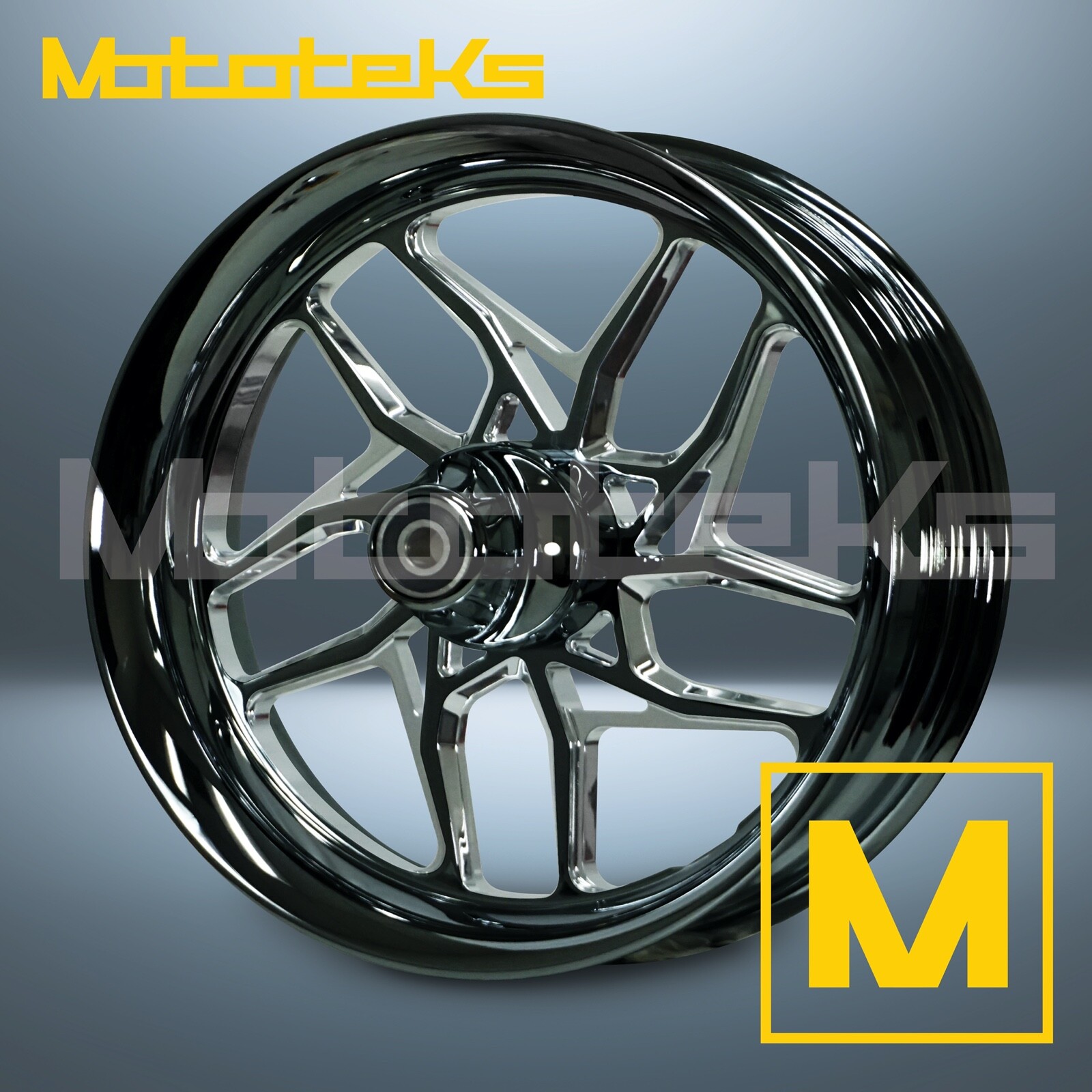 18" 18x3.5 HERO MAG WHEEL BLACK MACHINE FOR HARLEY TOURING BAGGER FRONT ...