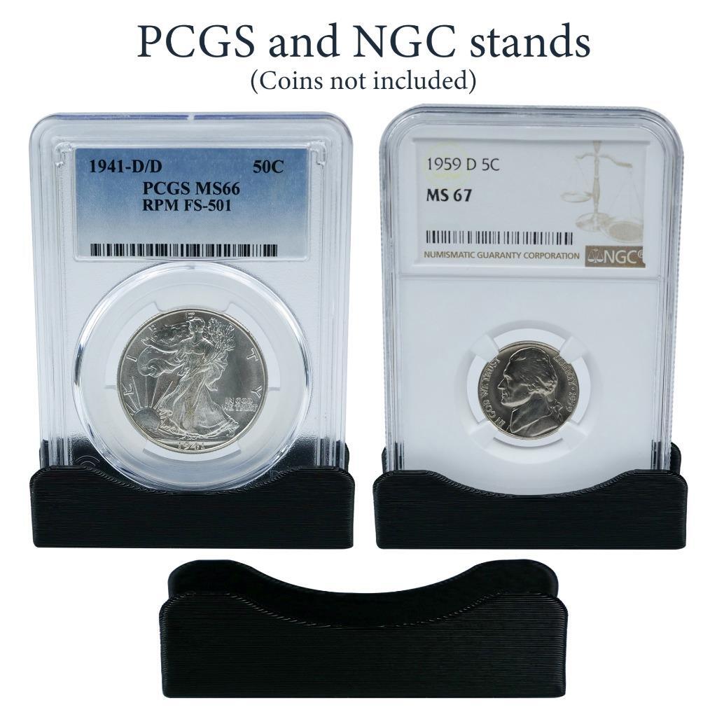 (5) PCGS Coin Slab Holder Display Stand NGC Coins Holders Case Storage ...