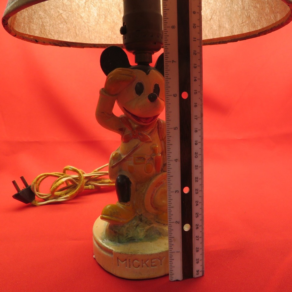 Mickey Mouse Boy Scout Table Lamp C 1938 W.D Ent Walt Disney ...