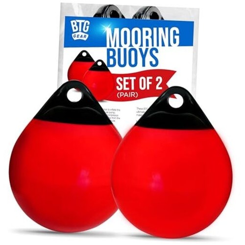 Set of 2 Pack Inflatable Vinyl Round Boat Fenders Bumpers Mooring 15" x ...