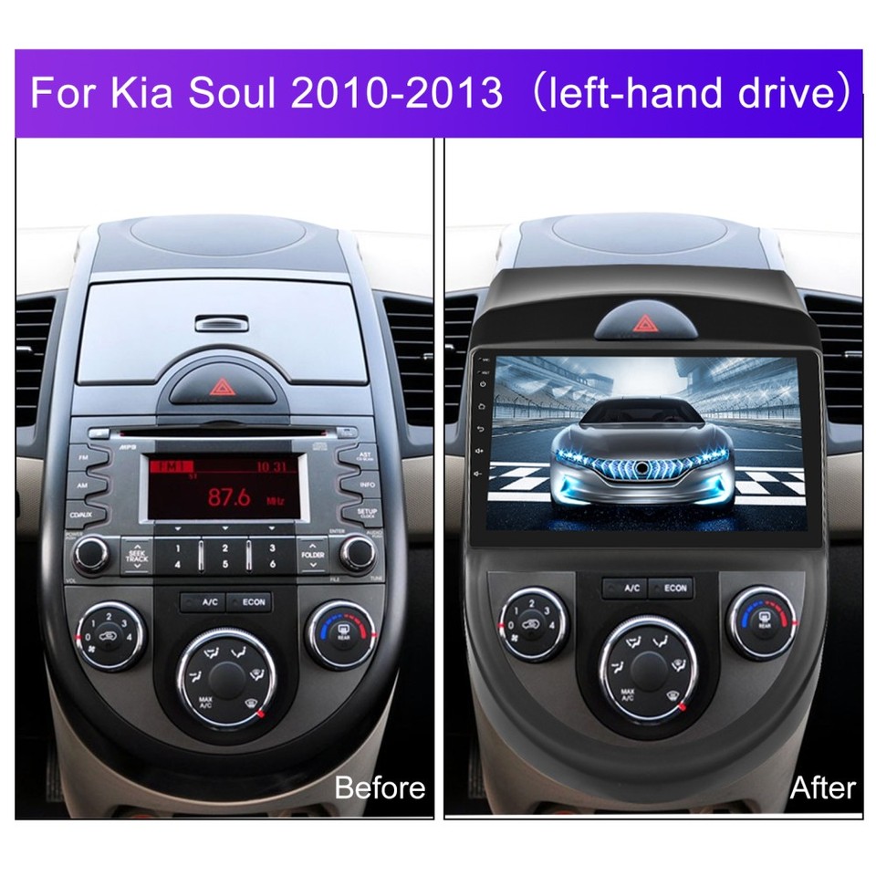 9” For Kia Soul 2010-2013 Car Stereo Radio Android 15 Apple Carplay 64G ...