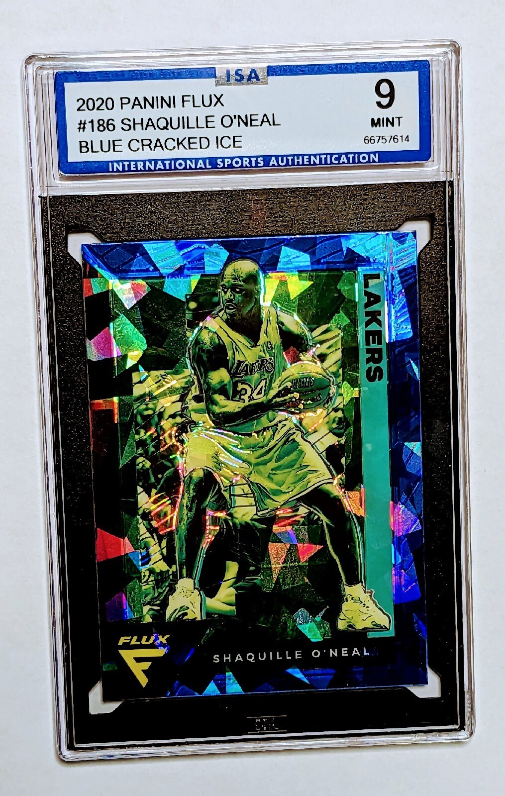 2020-21 Panini Flux - Shaquille O'Neal #186 Blue Cracked Ice Prizm for ...
