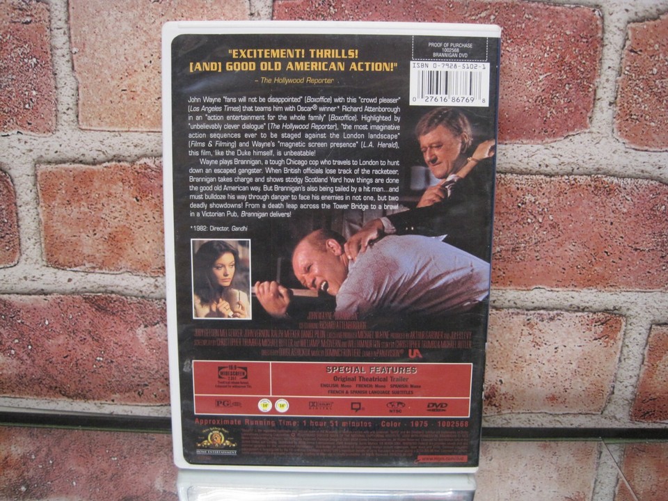 BRANNIGAN 1975 John Wayne, Richard Attenborough, Judy Geeson DVD ...
