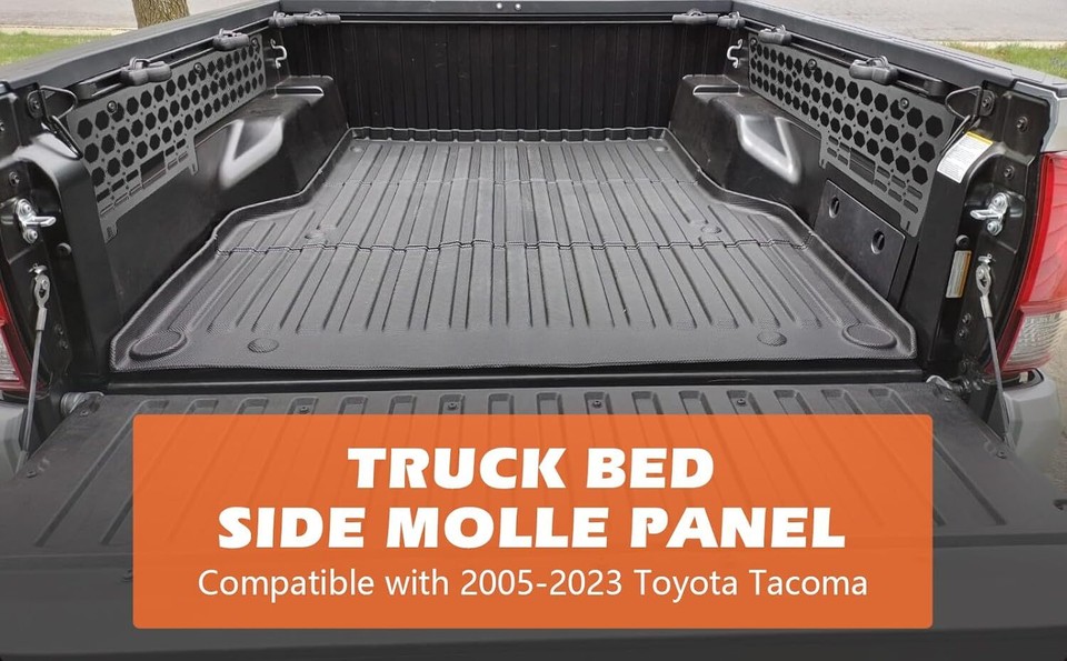 5FT Side Bed Molle Panel For 2005-2023 Toyota Tacoma Truck Bed Mounting ...
