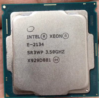 Intel Xeon E-2134 LGA115 3.50GHz 4C/8T 8MB 71W CPU Processor | eBay