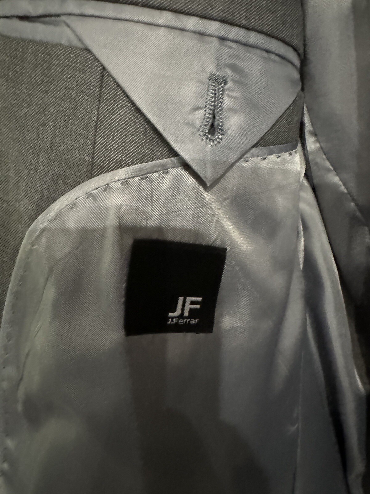 Men’s J Ferrari Gray Blazer Suit Jacket 46L Double Vent 2 Button | eBay