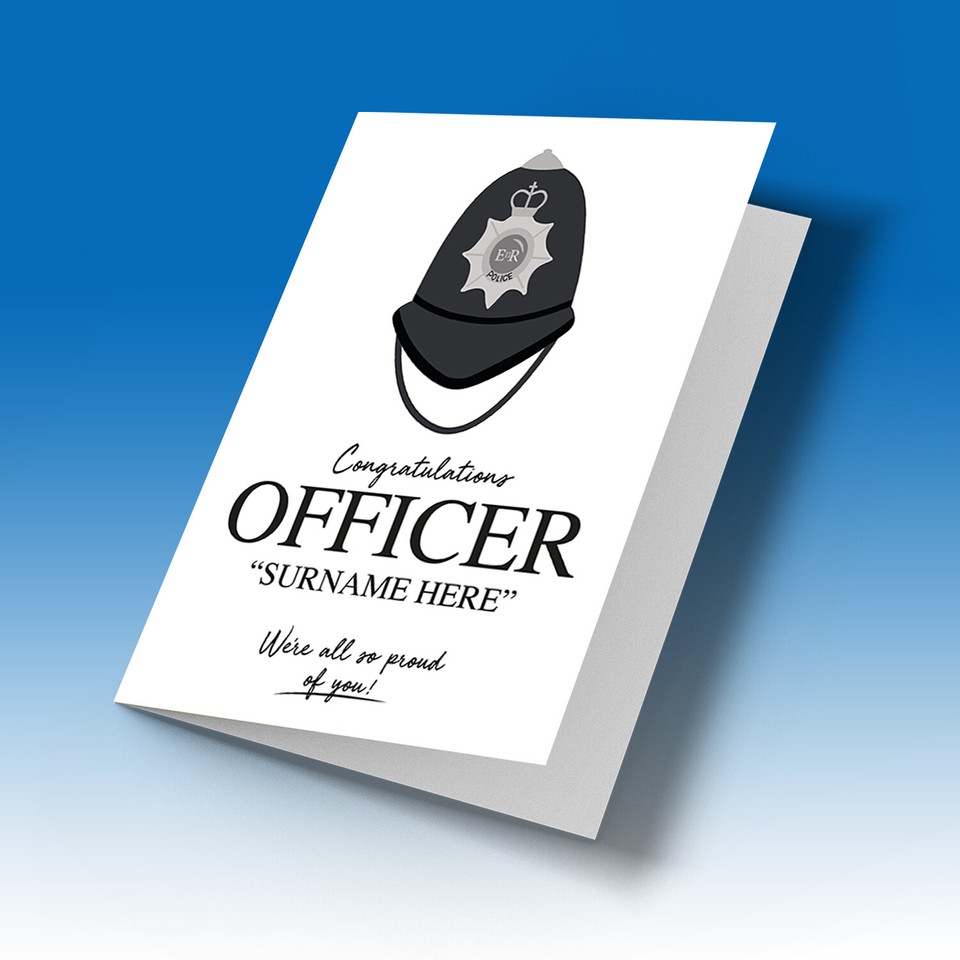 Personalised Congratulations Officer A5 Card - Graduation Police Man ...