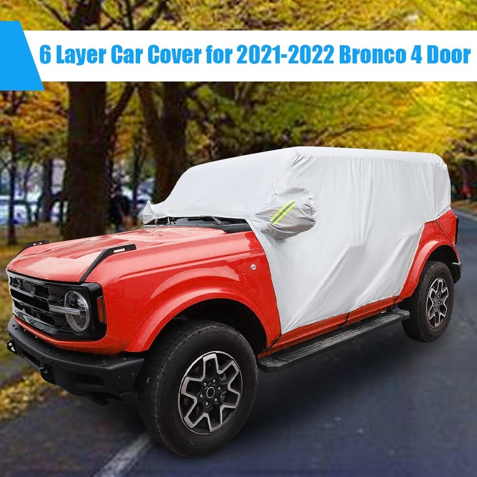Half Car Cover for Bronco 2021 2022 4 Door Waterproof UV-Proof Outdoor ...