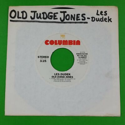 LES DUDEK Old Judge Jones (Stereo) b/w (Mono) 310537 7" 45rpm Vinyl VG+ ...