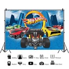 Hot Wheels Backdrop Race Cars Background Photo Birthday Banner Party ...