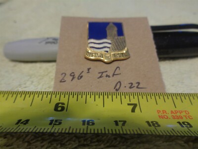 296th Infantry D-22 Unit Crest, DI, DUI (DRAW#208) | eBay
