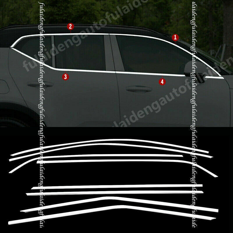 For Volvo XC40 2019-2023 Stainless Chrome Car Window Molding Strip ...