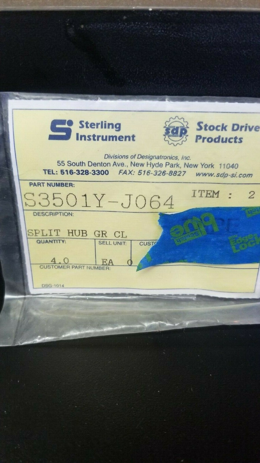 SDP/SI Commercial Tolerance Clamp, 0.313 Bore, S3501Y-J064 (Lot of 4 ...