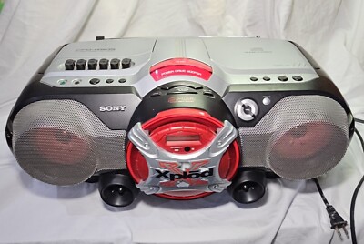 Sony Xplod CFD-G505 Boombox CD Radio Cassette-Corder Tested Working | eBay