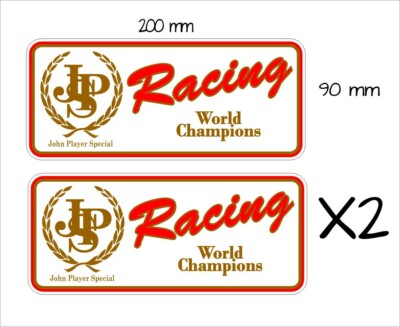 JPS Racing retro Stickers TWO (2) 200 x 90 mm each | eBay
