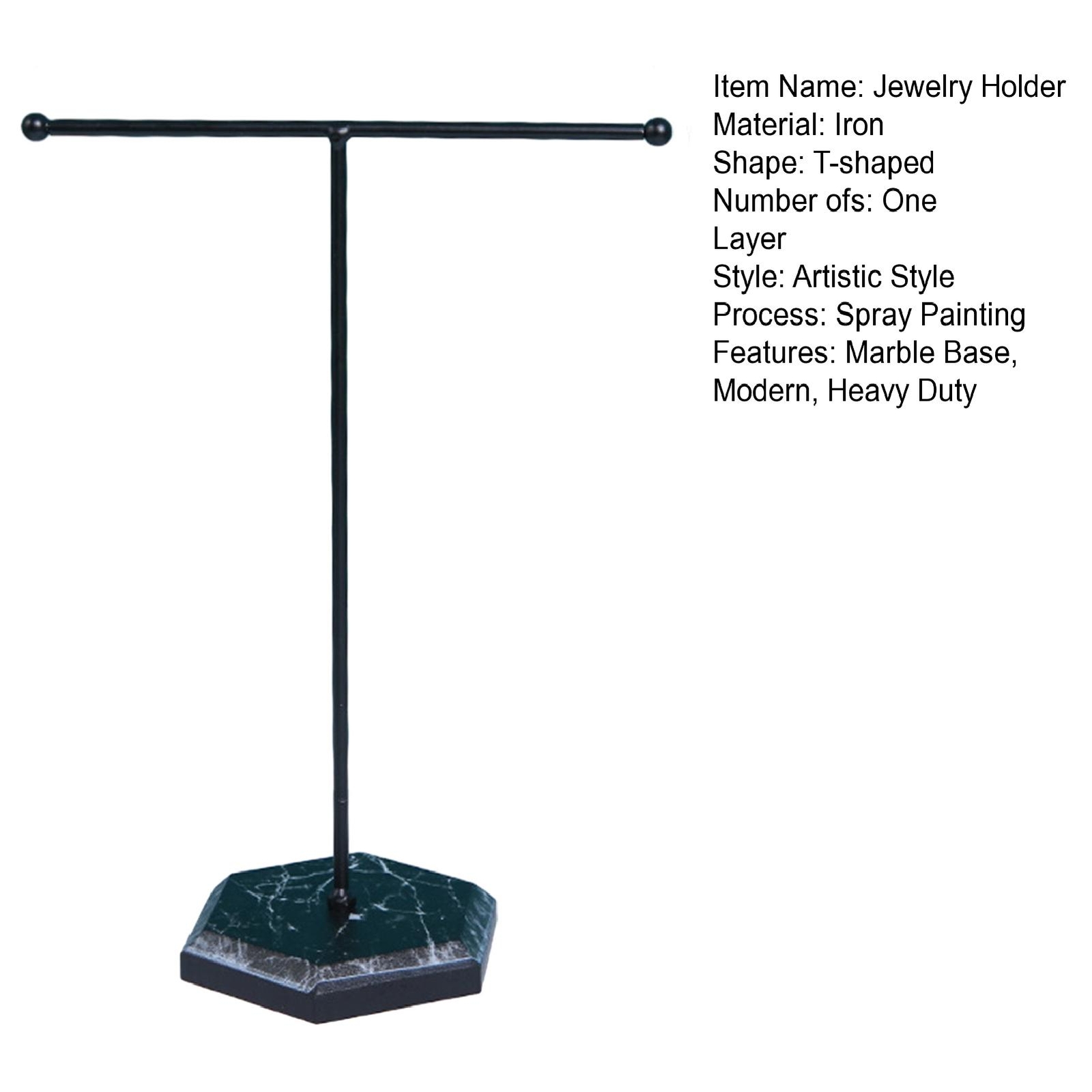 Iron Jewelry Holder Dressing Table Organizer Stylish T-shape Display ...