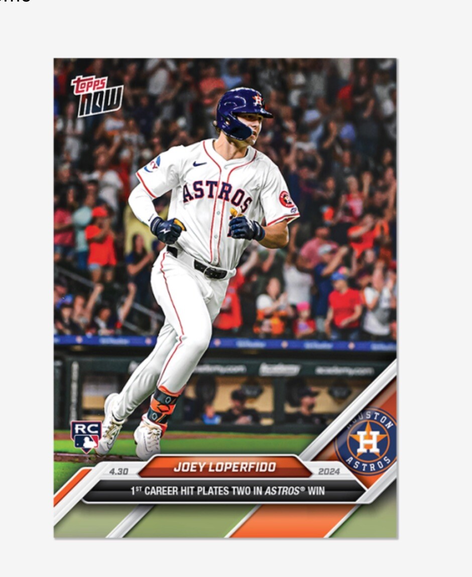 2024 Topps Now MLB #143 Joey Loperfido RC Houston Astros - Presale | eBay