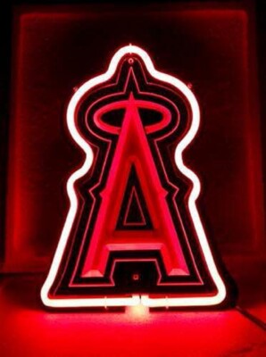 Los Angeles Angels 3D Carved Neon Lamp Sign 17" Beer Hanging Nightlight ...