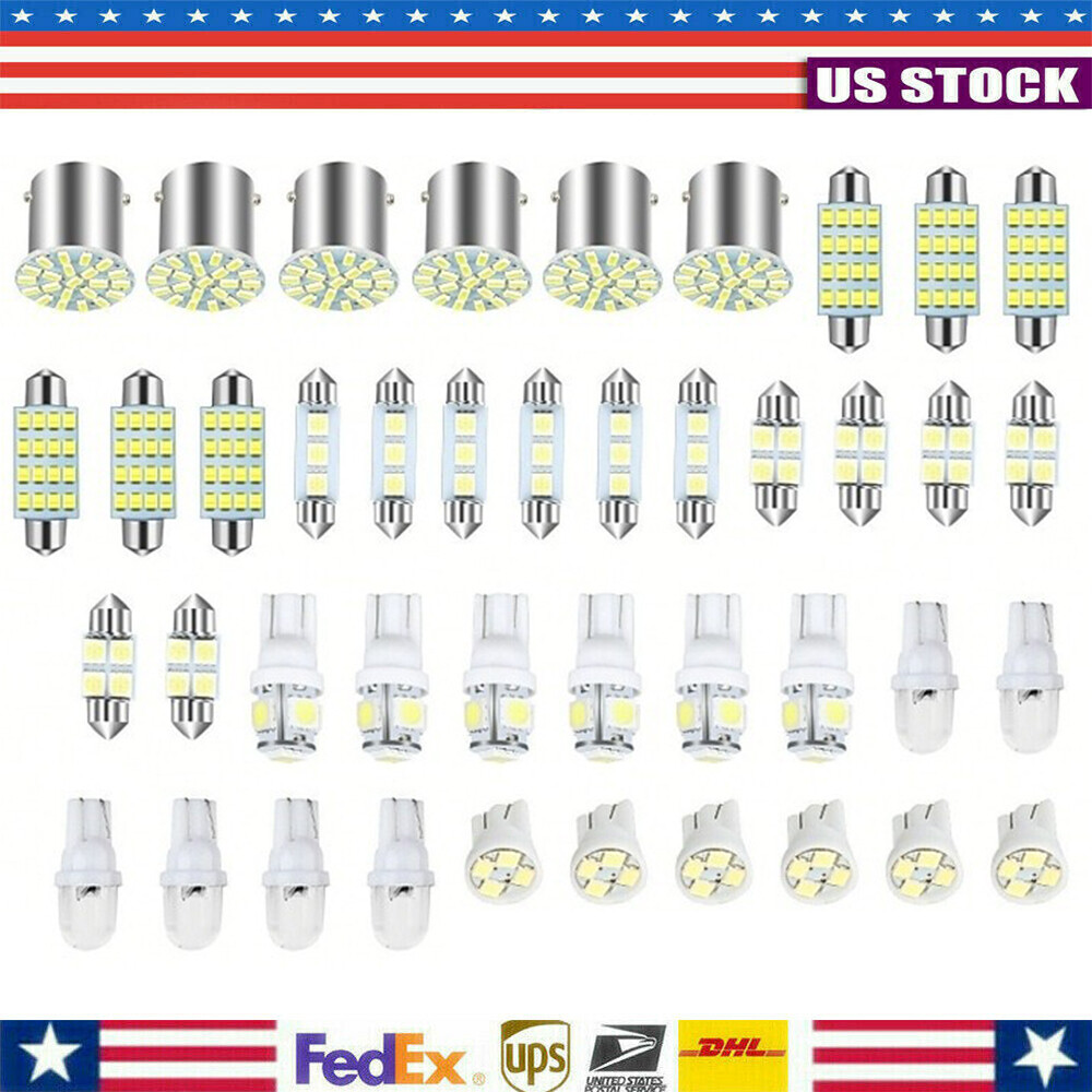 Versatile 42PCS Car Interior LED Light Bulbs - Map, Dome, Door, Trunk ...