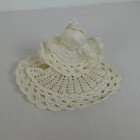 Crocheted Doily Angel Doll Ornament 7.5" Tall Handcrafted Pigtails ...