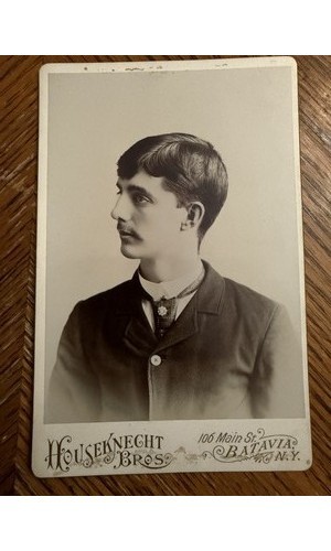 1880s Batavia NY Houseknecht Bros Cabinet Card Photograph Young Man ...
