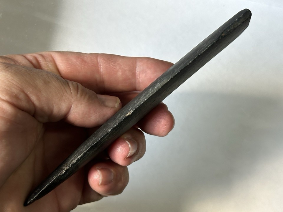 INCREDIBLE RARE 6" POLISHED SLATE SPEAR / ARROWHEAD FROM KANSAS, TOM ...