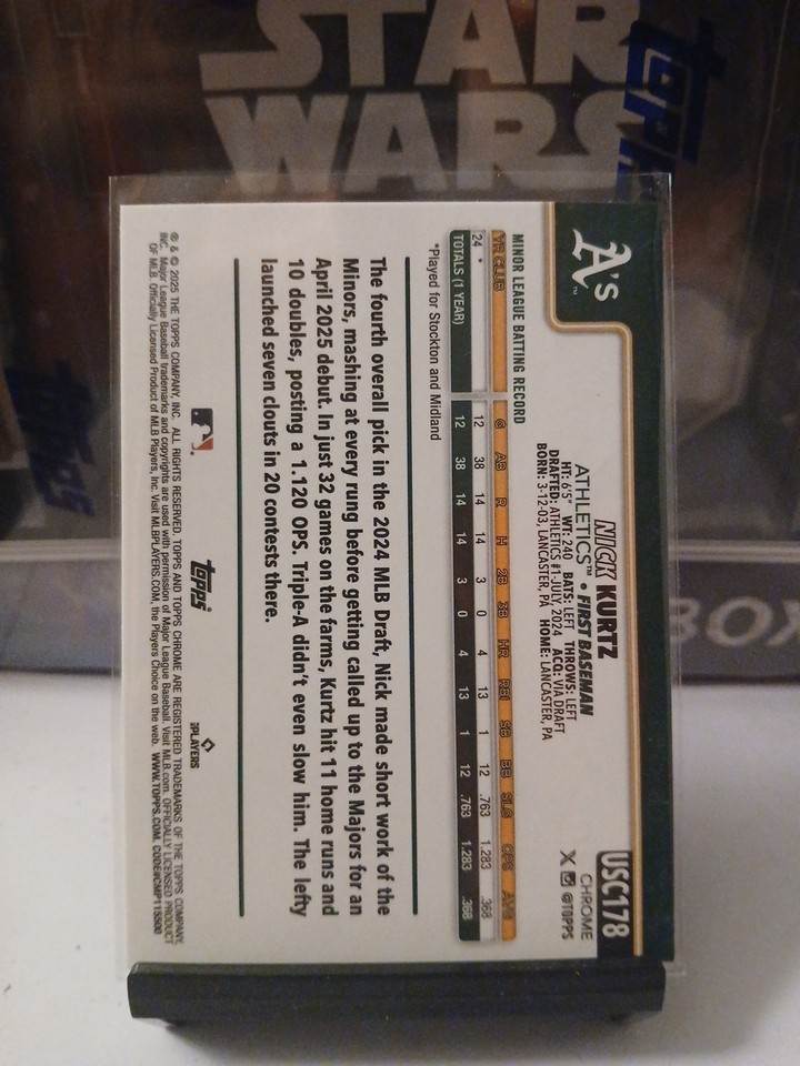 2025 Topps Chrome Update Nick Kurtz Rookie Card USC 178 | eBay