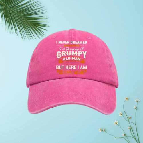 GRUMPY OLD MAN Print Vintage Baseball Cap Unisex One Size Dad Hat | eBay