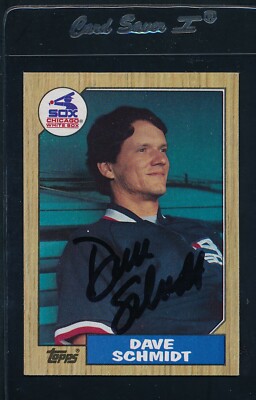 1987 Topps #703 Dave Schmidt White Sox Signed Auto *48968 | eBay