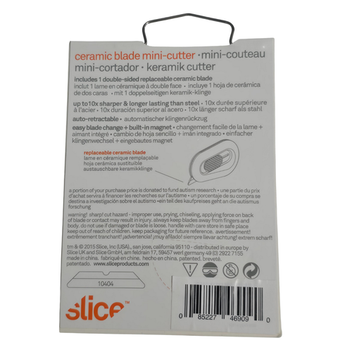 Slice 10514 Mini Cutter Ceramic Safety Blade Pocket Sized Auto ...