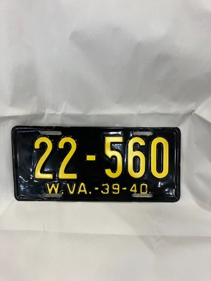 West Virginia 1939-40 License Plate Restored Original | eBay