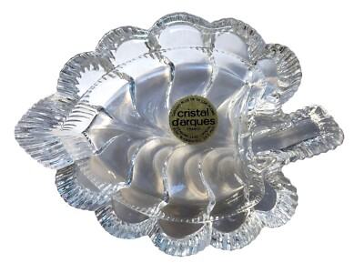 Cristal d'arques Nut Dish, Crystal Leaf Dish, Lead Crystal Fern Leaf ...