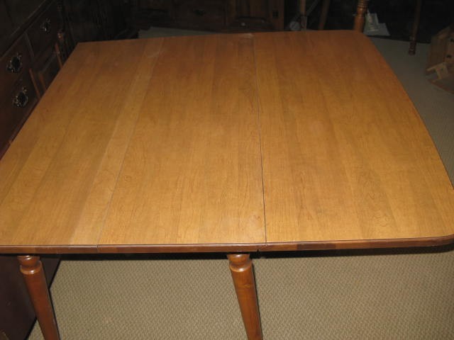 Tell City Dropleaf Dining Table Hard Rock Andover Maple Formica Top ...