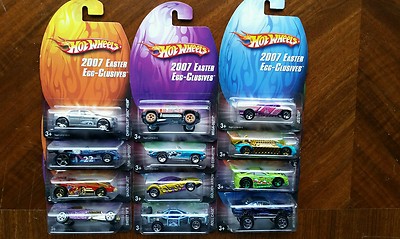 HOT WHEELS ~2007~EASTER EGG-CLUSIVES SET-COMPLETE~ALL 12 CARS~VHTF~RARE ...