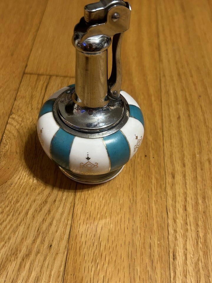 Vintage Royal Sealy Moss Rose Cigarette Lighter Bone China Hand Painted ...