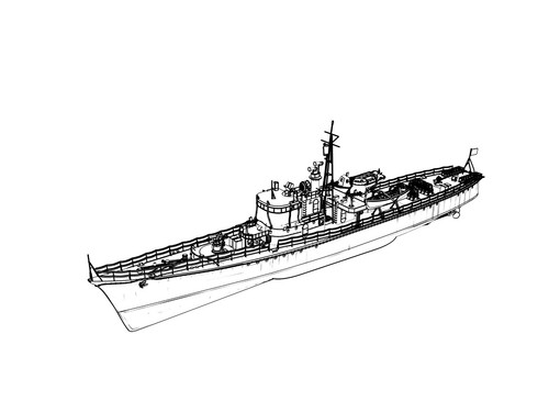 SSMODEL 1/350 Military Model Kit IJN Type K-8 No.13 Kusentei Late ...