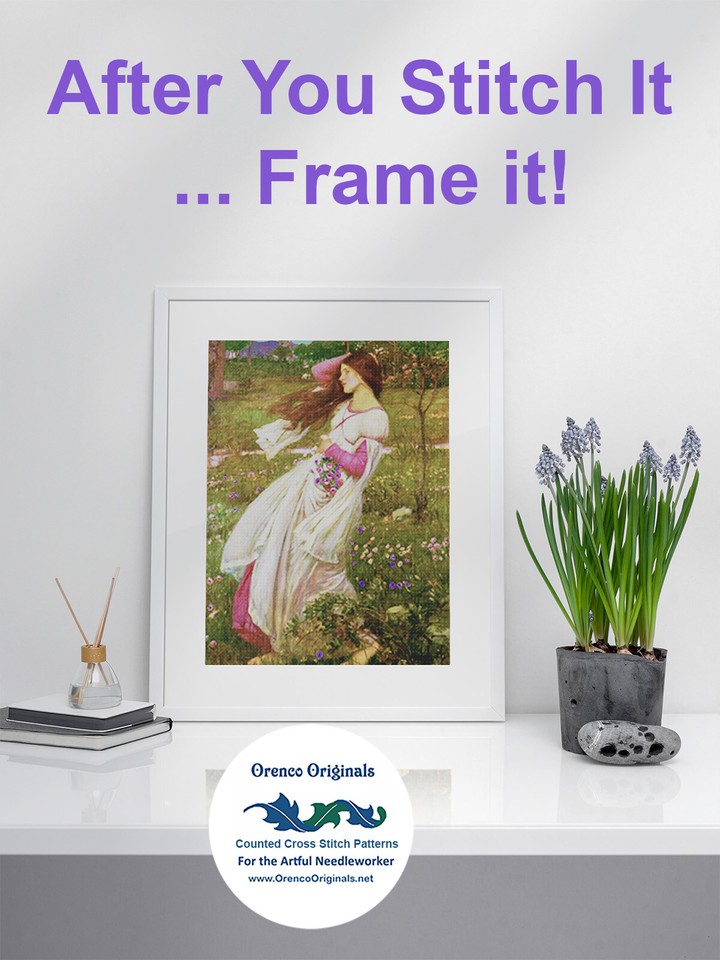 Ophelia Woods Pre Raphaelite Waterhouse Counted Cross Stitch Chart ...