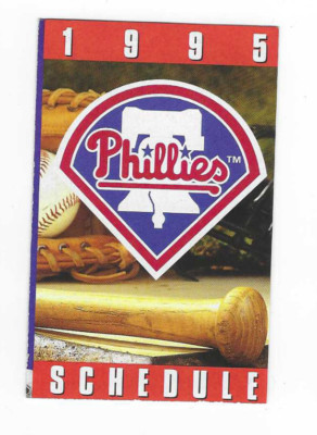1995 PHILADELPHIA PHILLIES POCKET SCHEDULE (SKED) SPONSORED BY BUD ...