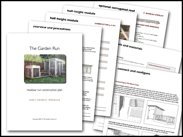 Chicken/Rabbit Run Plans: The Garden Run Half-Height (eBook on USB ...