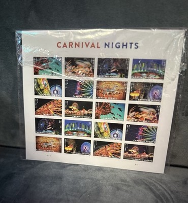 100 Forever Postage Stamps 5 Sheets Carnival Nights | eBay