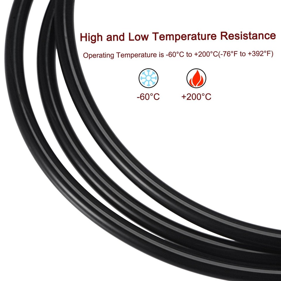 Soft Silicone Tubing Hose 9mm ID 12mm OD 8ft Black for Water Hose Air ...