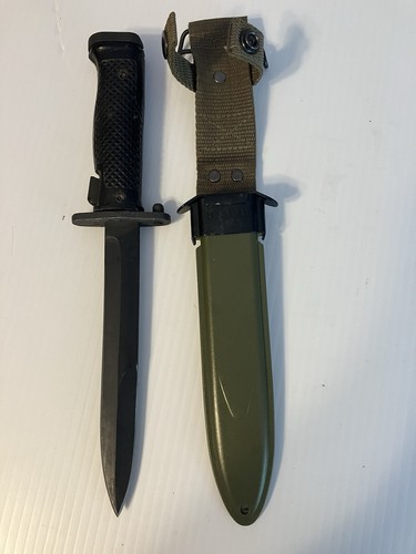 Vintage US Military Milpar M5A1 Bayonet Combat Knife & Metal Scabbard ...