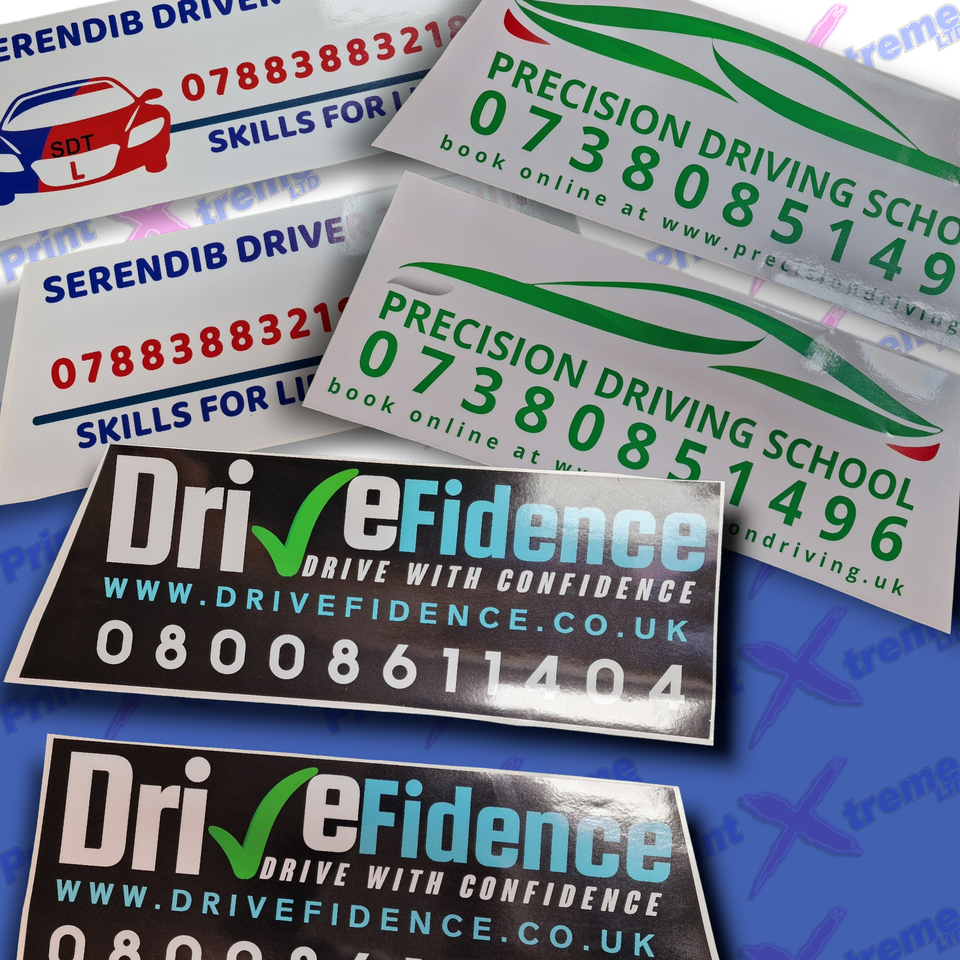 Driving Instructor Roof Box Graphics stickers decals Printed sign ...