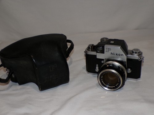 Nikon F Silver 35mm Film Camera wt Nippon Kogaku lens , Leather case | eBay