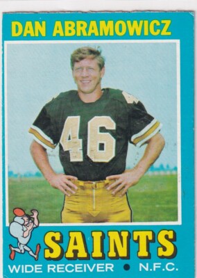 1971 Topps Dan Abramowicz #90 (REVIEW SCANS) (VG/EX) FF78 | eBay