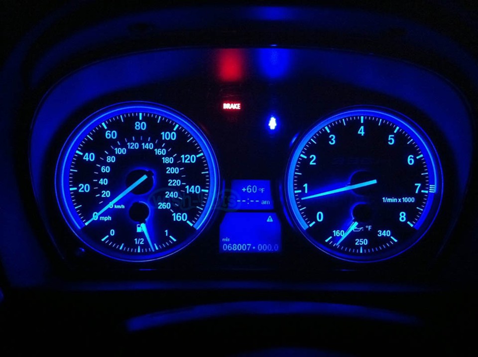 10Pcs Blue T5 Wedge 1-SMD Instrument Gauge Cluster LED Light Bulbs For ...