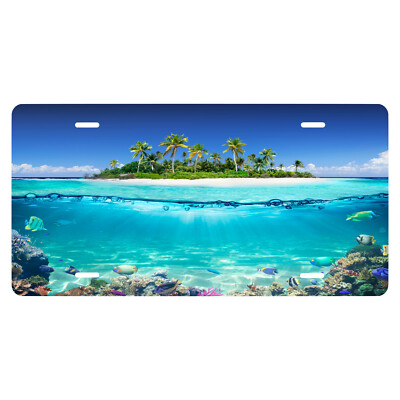 Personalized Custom Island Underwater Beach Novelty Front License Plate ...