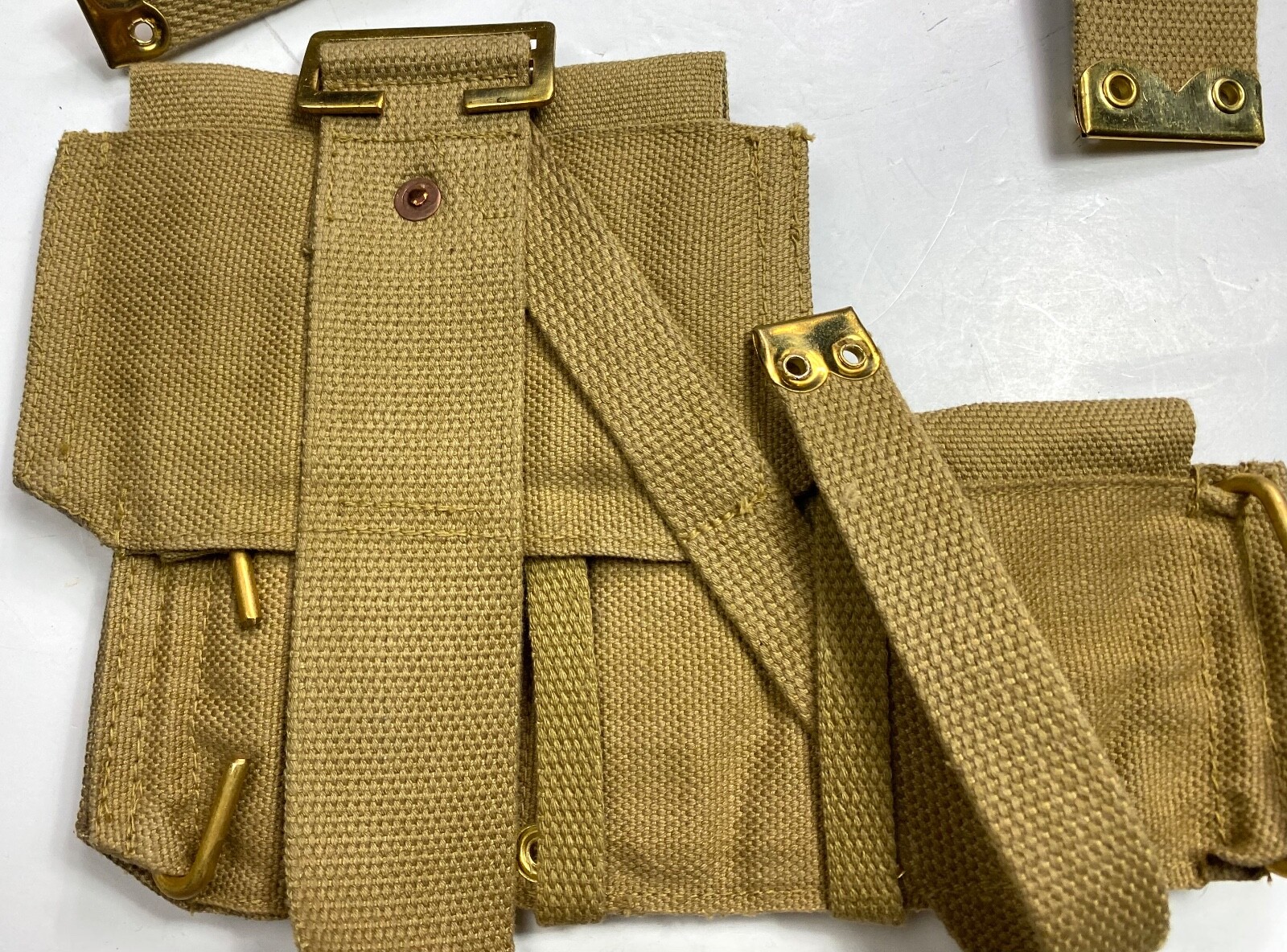 WWI BRITISH WEALTH INFANTRY P1908 P08 ENFIELD RIFLE WEB AMMO POUCHES ...