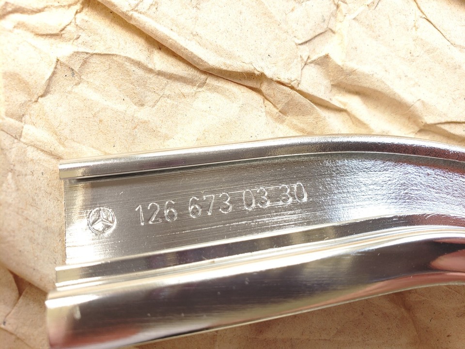 Mercedes W126 560 SEC Glass Chrome Frame Front Left 1266730330 Genuine ...